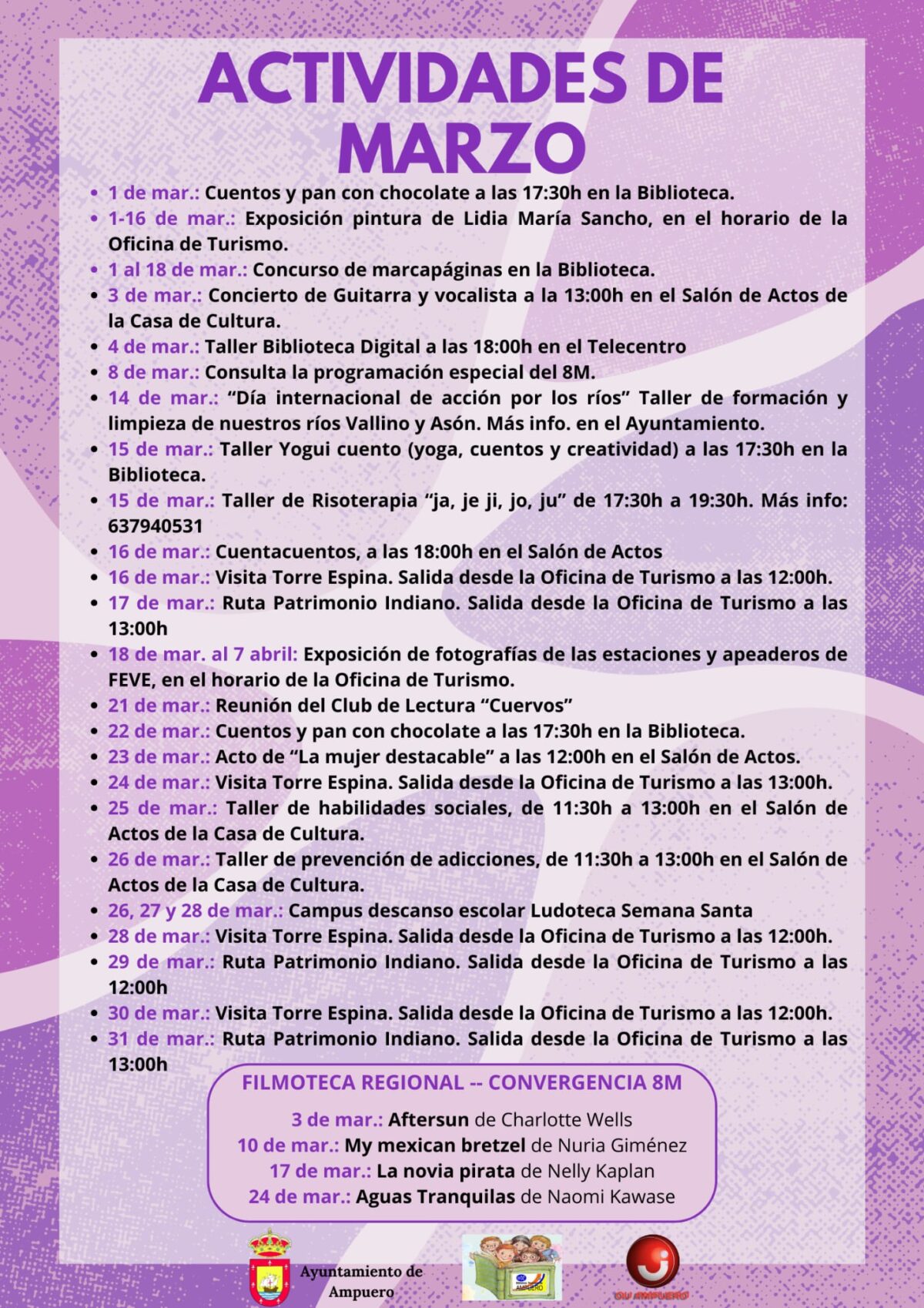 ACTIVIDADES DE MARZO - Ayuntamiento de Ampuero